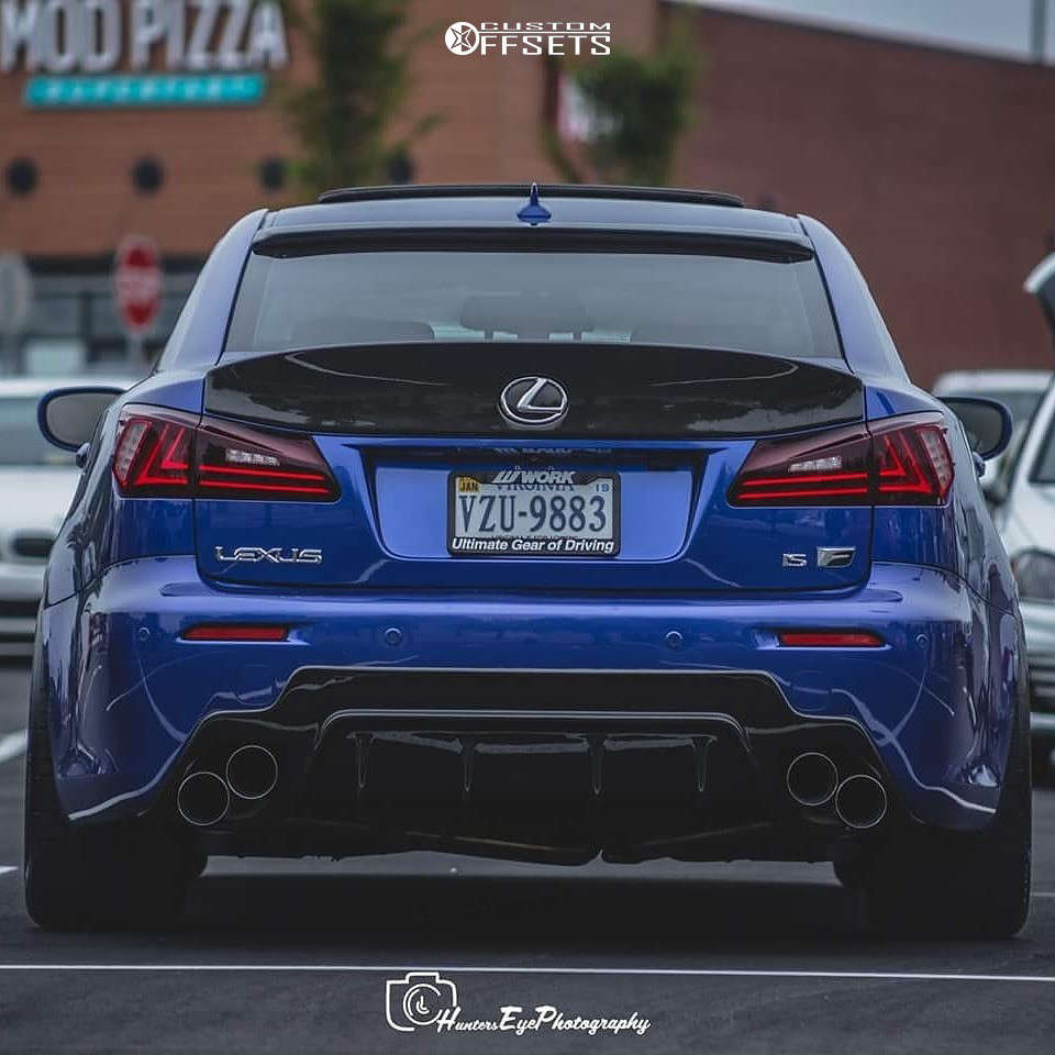 2008 Lexus IS F with 19x9.5 25 Work Emotion Cr Kiwami and 225/35R19 ...