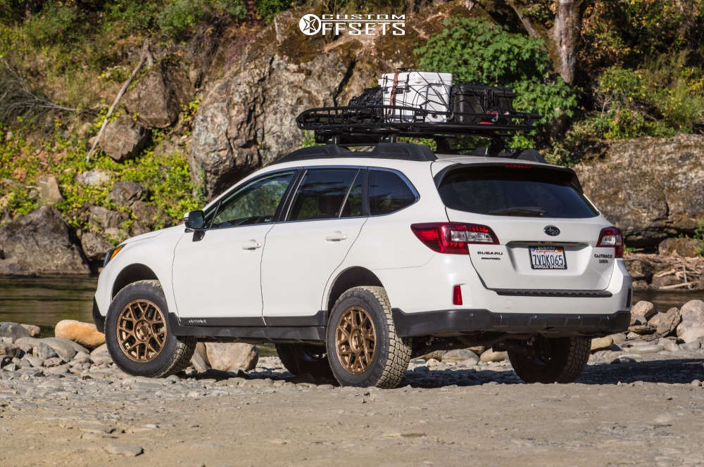 2017 Subaru Outback with 17x8 38 KMC Km708 and 245/65R17 Nitto Terra ...