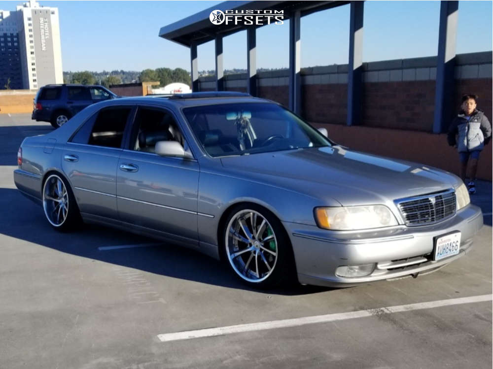 1999 INFINITI Q45 with 19x10 22 Weds Vishunu and 245/35R19 Federal 595 ...
