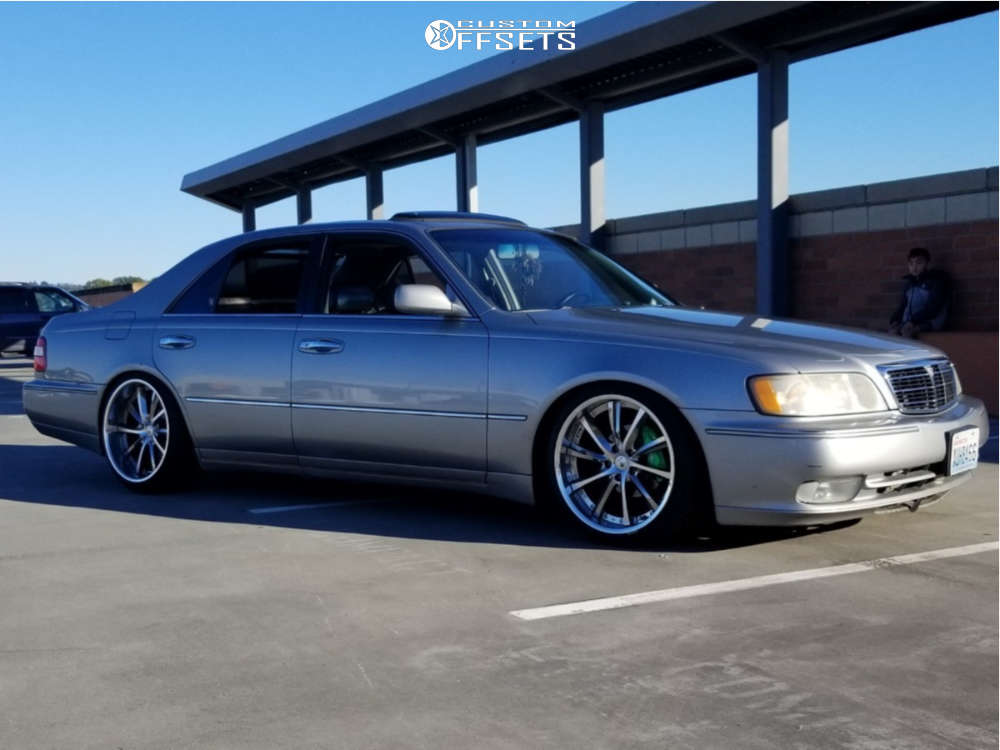 1999 INFINITI Q45 with 19x10 22 Weds Vishunu and 245/35R19 Federal 595 ...