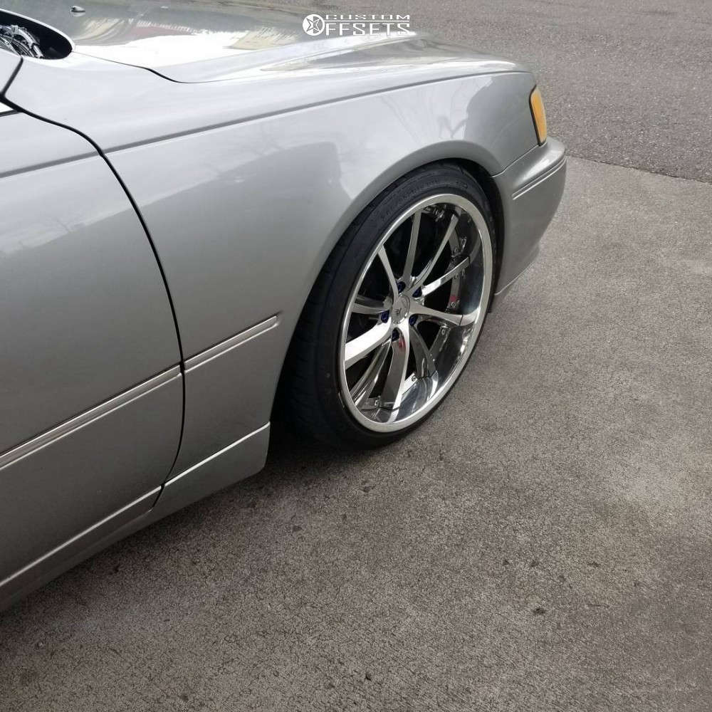 1999 INFINITI Q45 with 19x10 22 Weds Vishunu and 245/35R19 Federal 595 ...