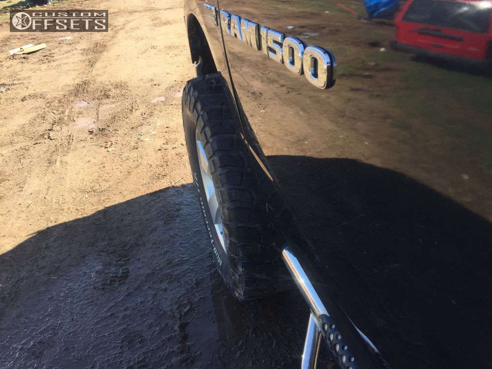 2011 Ram 1500 with 20x8 19 OEM Wheels Spaced Out Stockers and 37/12 ...