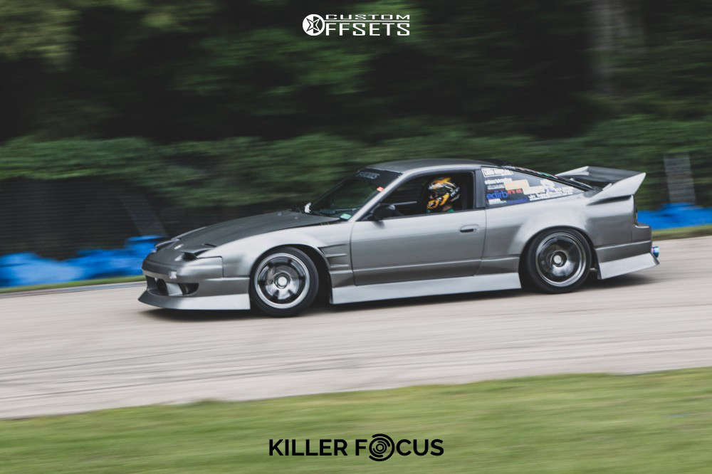 1991 Nissan 240SX with 17x9.5 25 Advan RGII and 235/40R17 Zestino ...