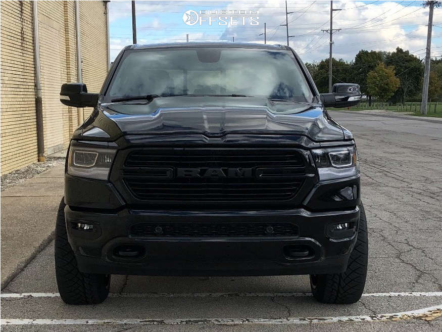 2019 Ram 1500 with 22x12 -44 TIS 544BM and 305/45R22 Nitto NT420V and ...
