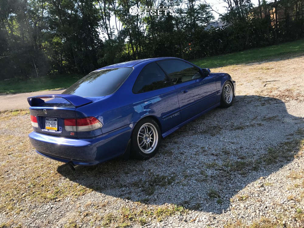 2000 Honda Civic with 15x7 41 Enkei RPF1 and 205/50R15 Mickey Thompson ...