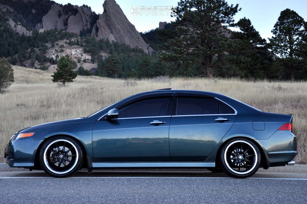 2006 Acura TSX with 18x7.5 38 Enkei J10 and 225/40R18 Firestone ...