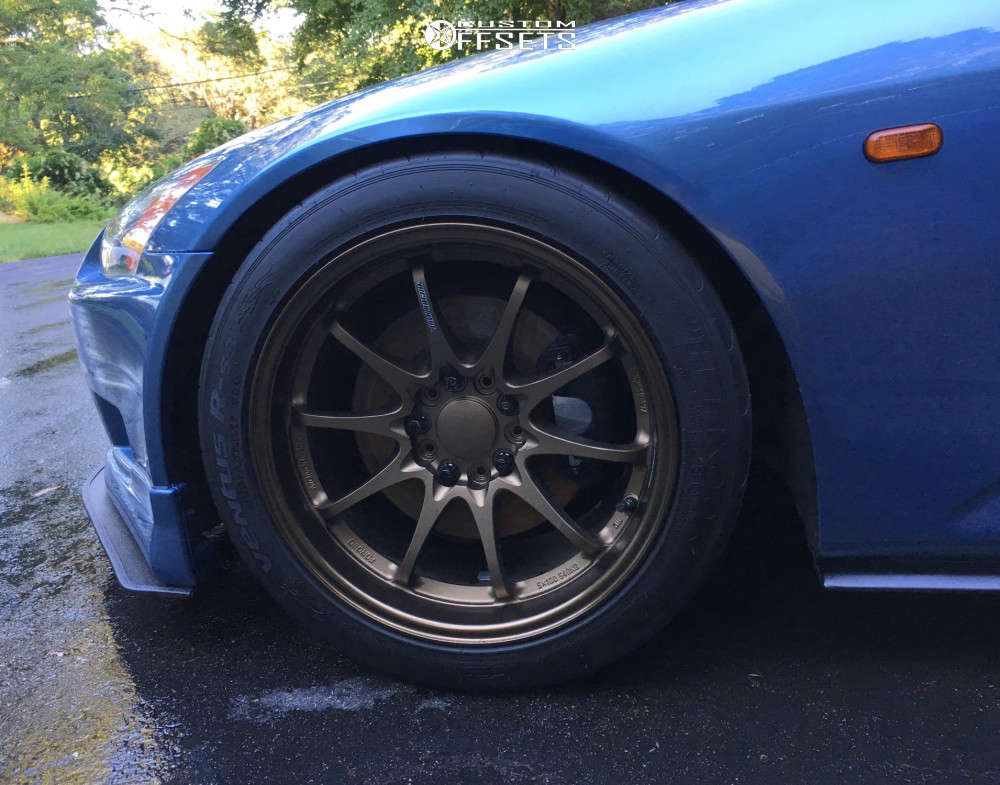 2003 Honda S2000 with 17x10 45 Volk Ce28n and 255/40R17 Hankook Ventus Rs3 and Coilovers ...