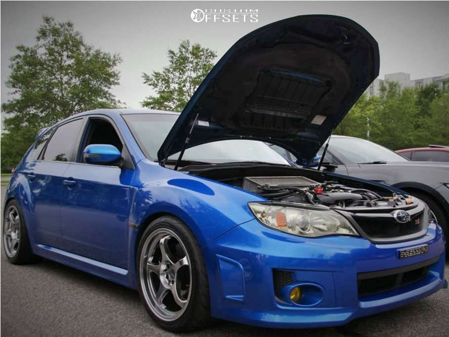 2012 Subaru WRX STI with 18x9.5 35 Carbyne Sprint and 265/35R18 Federal ...