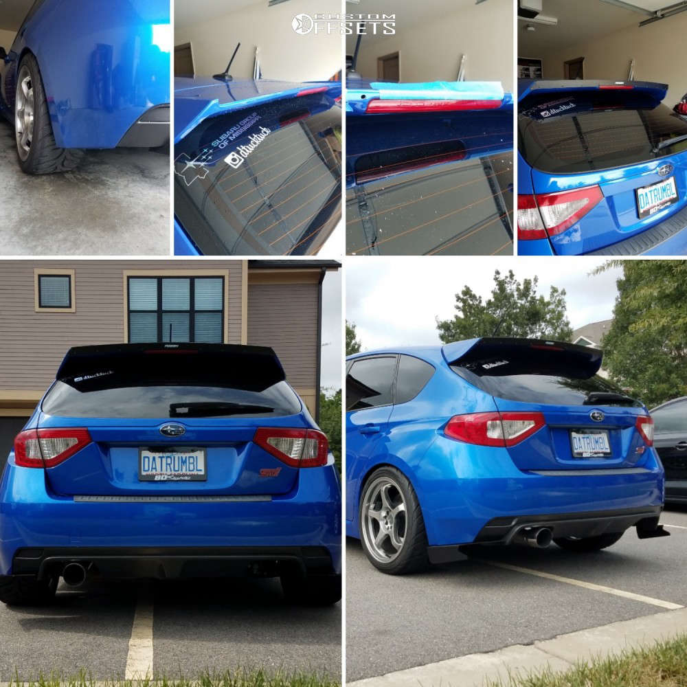 2012 Subaru WRX STI with 18x9.5 35 Carbyne Sprint and 265/35R18 Federal ...