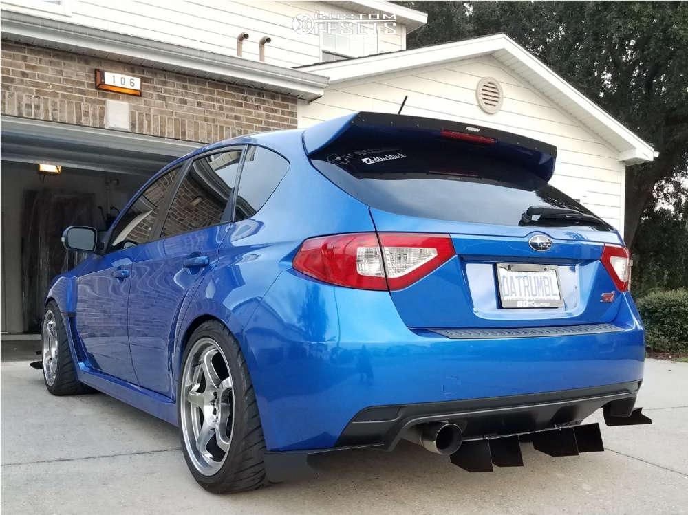 2012 Subaru WRX STI with 18x9.5 35 Carbyne Sprint and 265/35R18 Federal ...