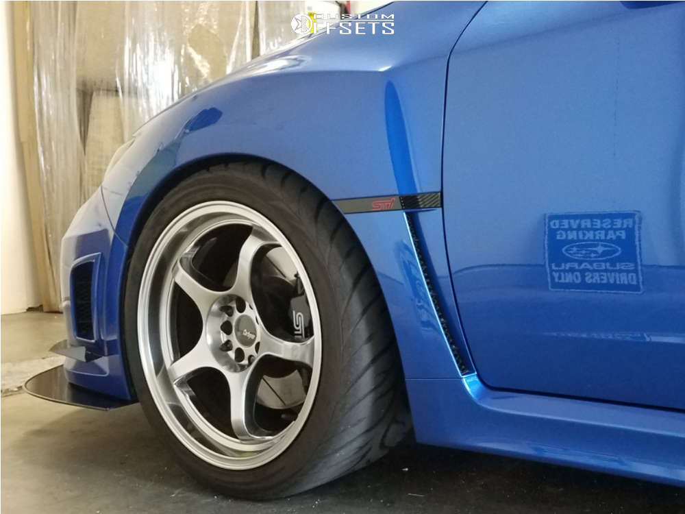 2012 Subaru WRX STI with 18x9.5 35 Carbyne Sprint and 265/35R18 Federal ...