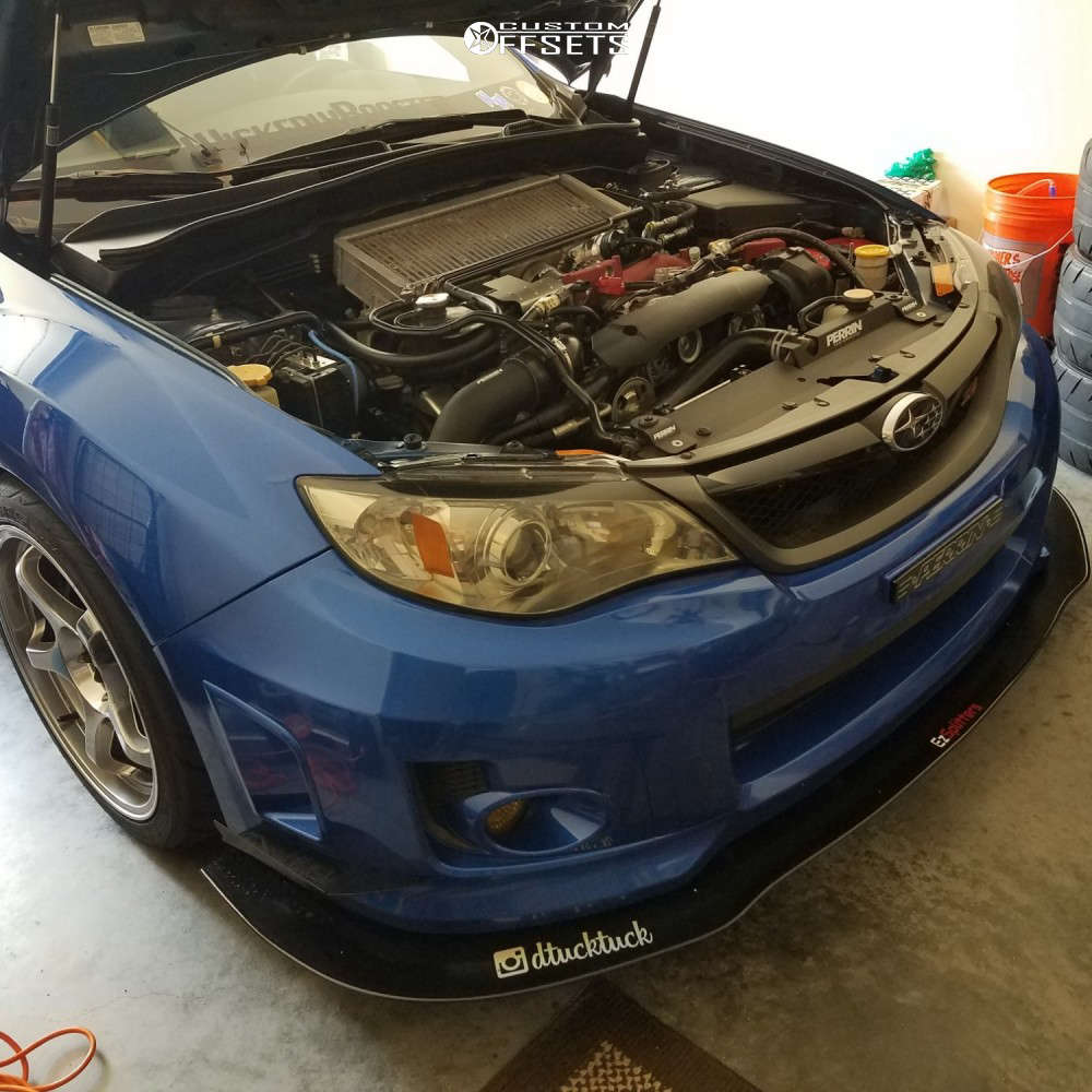 2012 Subaru WRX STI with 18x9.5 35 Carbyne Sprint and 265/35R18 Federal ...