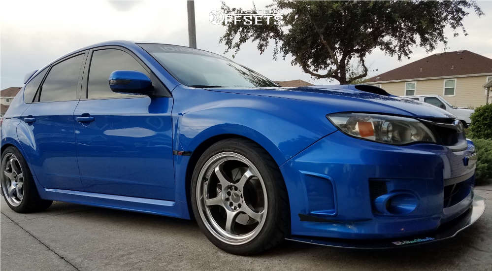 2012 Subaru WRX STI with 18x9.5 35 Carbyne Sprint and 265/35R18 Federal ...