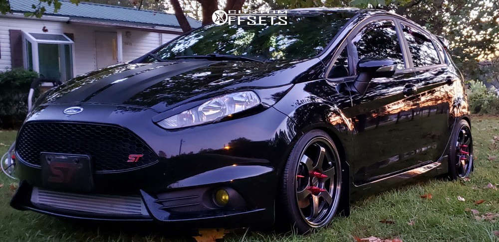 2016 Ford Fiesta with 17x8 40 Rota Grid and 205/40R17 Hankook Ventus V2 ...