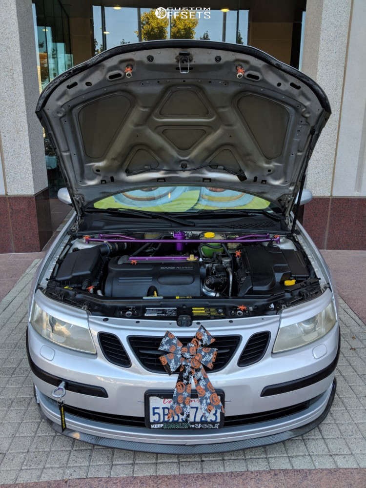2003 Saab 9-3 with 17x7 40 Maxxim Maze and 215/45R17 Hankook V12 and ...