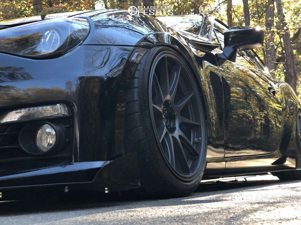 2014 Subaru BRZ with 18x9.5 38 Ambit RS18 and 245/45R18 Michelin Pilot ...