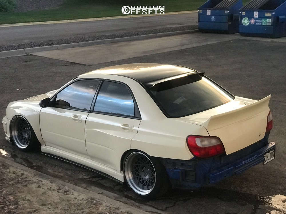 2002 Subaru WRX with 18x9 -10 SevenK Xeno 3 Piece and 225/40R18 Sailun ...