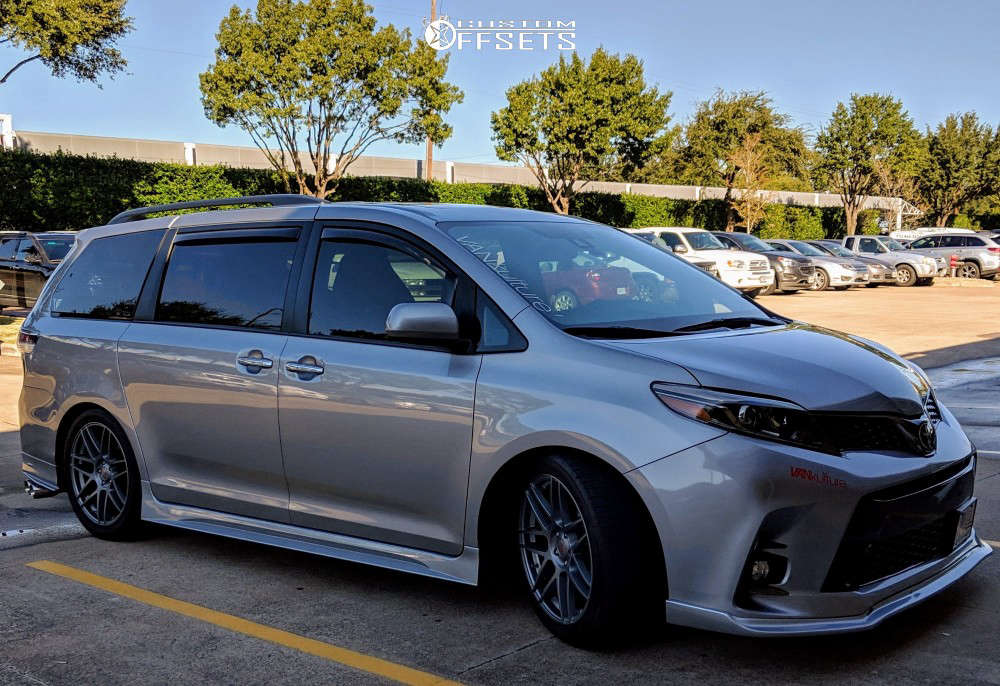 2018 Toyota Sienna with 20x8.5 35 Curva C300 and 255/45R20 Nitto Motivo ...