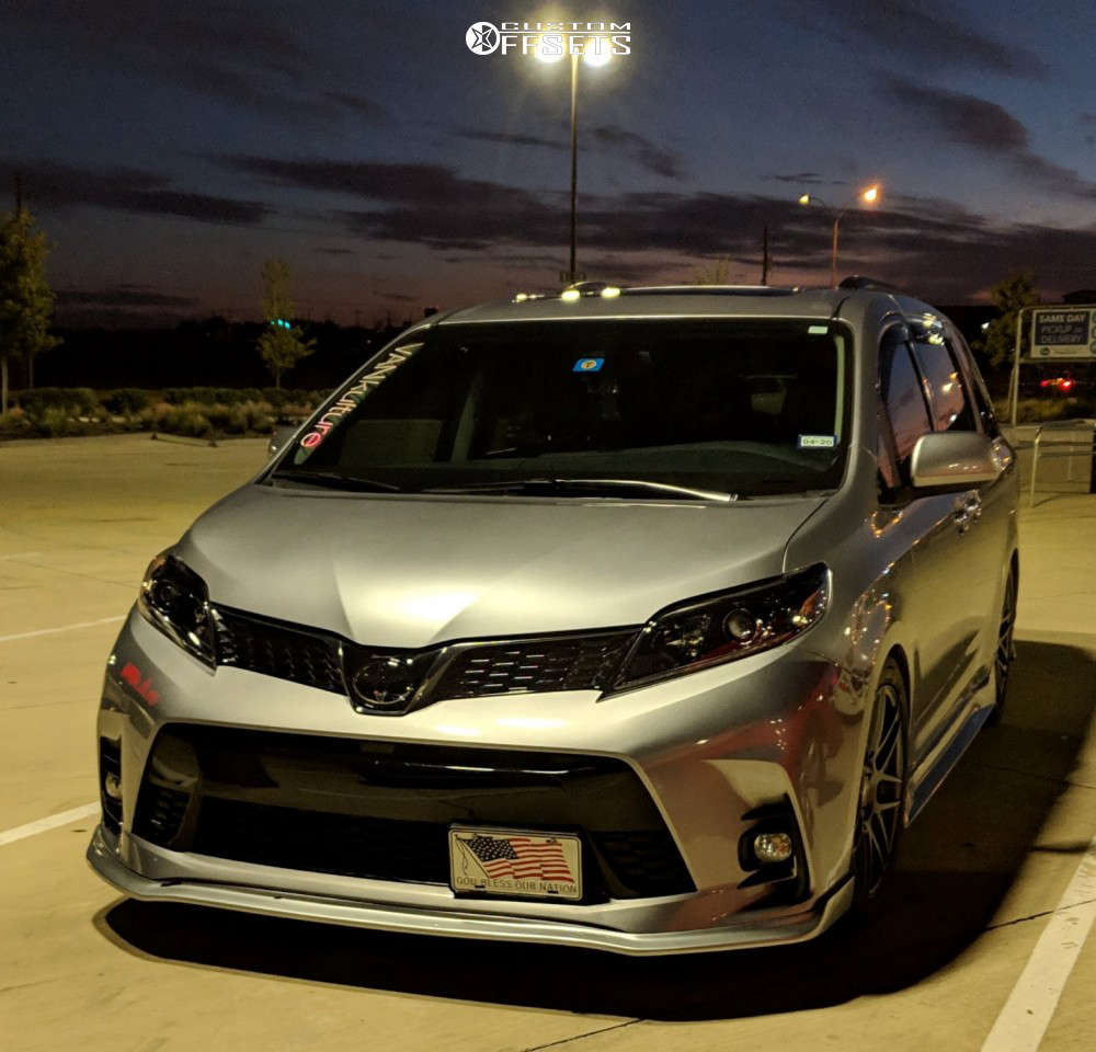 2018 Toyota Sienna with 20x8.5 35 Curva C300 and 255/45R20 Nitto Motivo ...