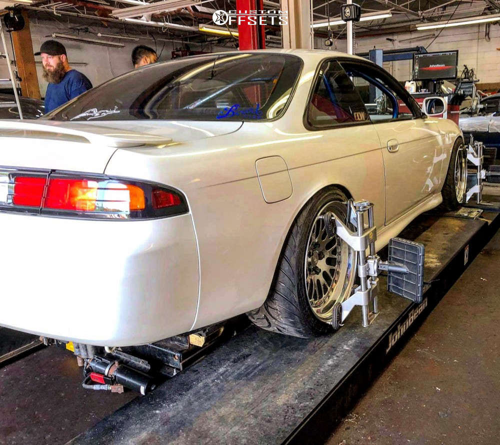 1998 Nissan 240SX with 18x9.5 10 CCW Classic and 245/35R18 Federal 595 ...