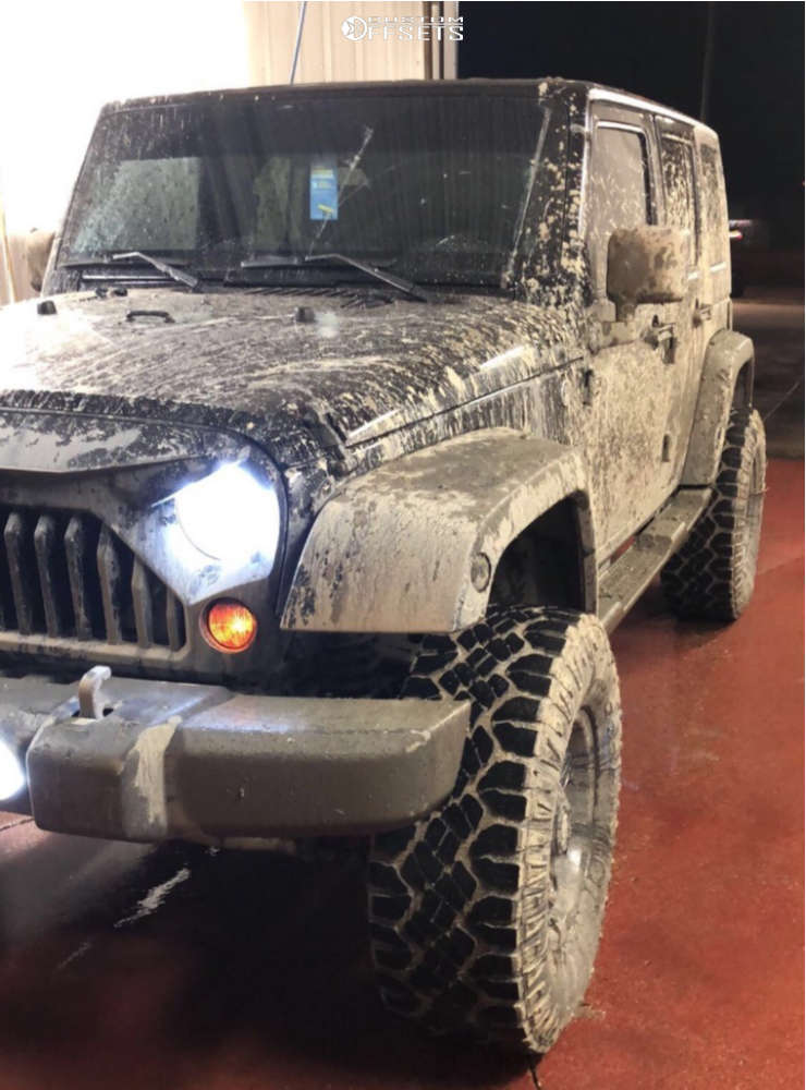 2009 Jeep Wrangler JK with 17x8.5 1 Fuel Hydro and 35/12.5R17 Goodyear ...