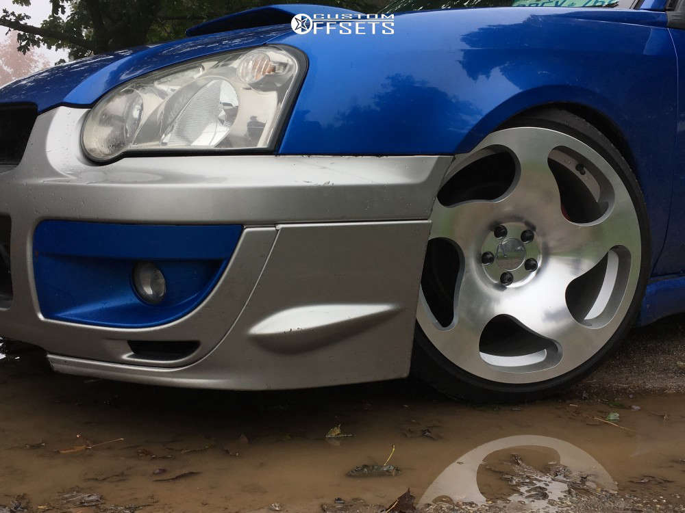 2004 Subaru Impreza with 18x9.5 37 WatercooledIND Cc10 and 205/40R18 ...