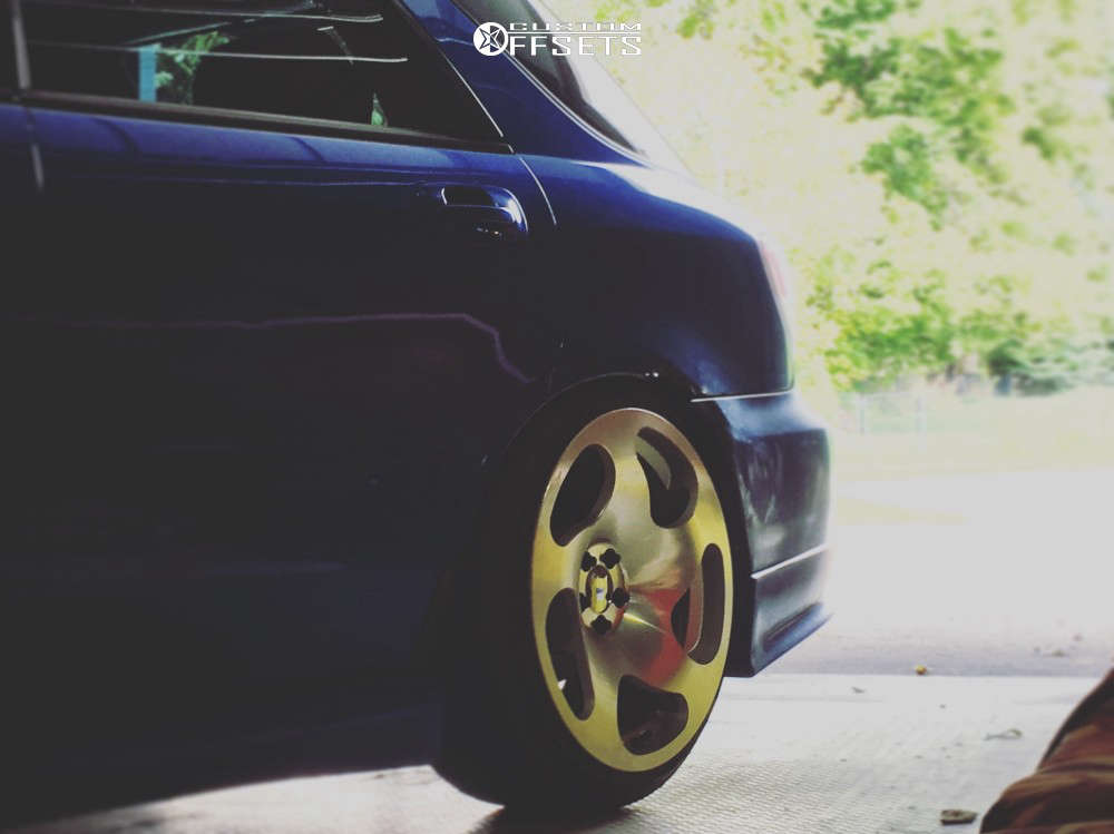 2004 Subaru Impreza with 18x9.5 37 WatercooledIND Cc10 and 205/40R18 ...