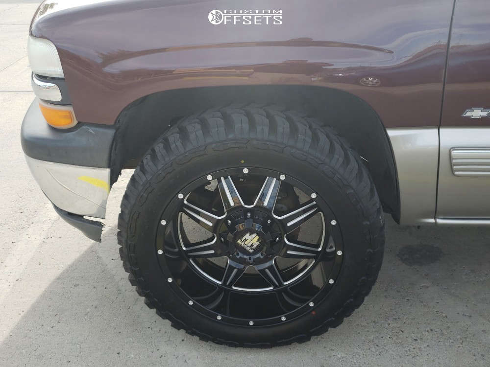 2000 Chevrolet Silverado 1500 with 20x10 -12 Mayhem Monstir and 33/12 ...