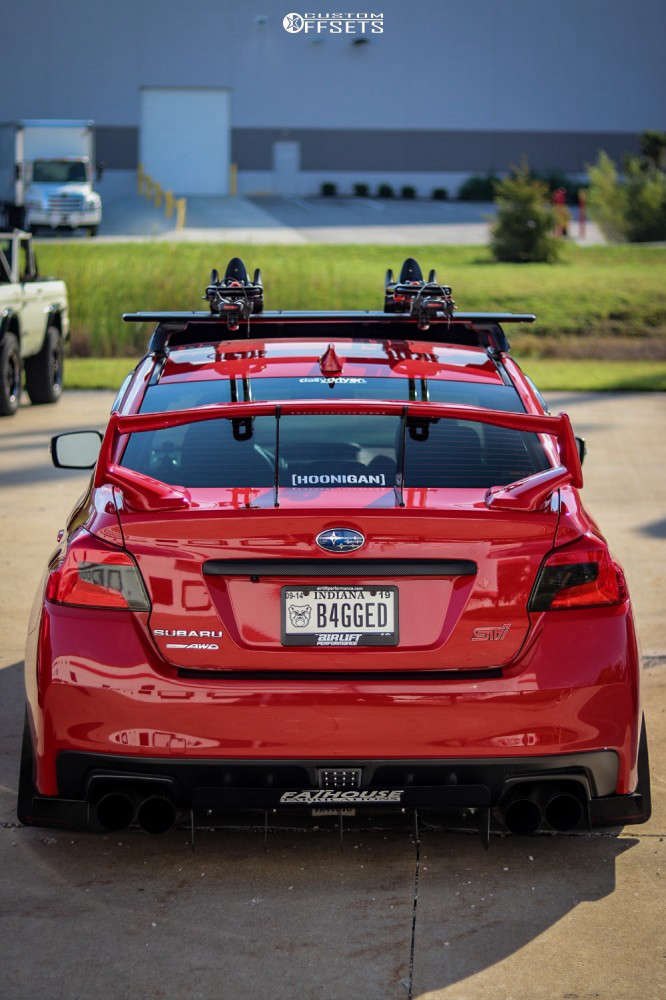 2016 Subaru WRX STI with 18x9.5 38 Apex Ec-7 and 255/40R18 Firestone ...