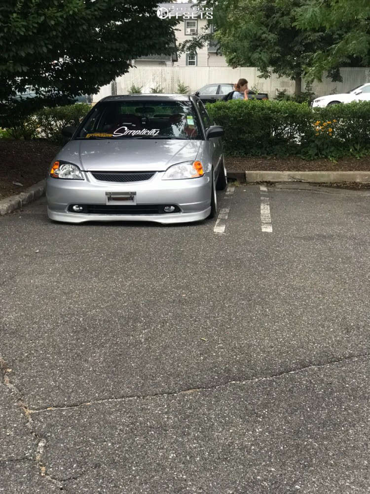 2002 Honda Civic with 16x8 20 JNC Jnc004 and 195/45R16 Federal SS595 ...