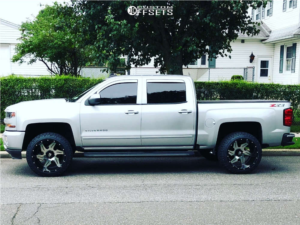 2018 Chevrolet Silverado 1500 with 22x14 -76 American Truxx Ninja and 33/12.5R22 Nitto Ridge ...