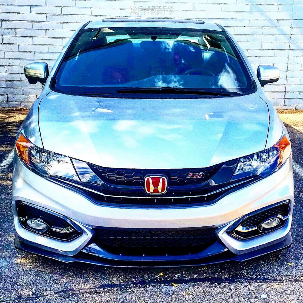 2014 Honda Civic with 18x9 35 Enkei RPF1 and 235/40R18 Falken Azenis Rt ...