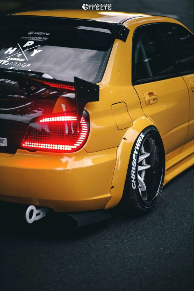 2003 Subaru WRX with 18x11.5 -30 Work Emotion Cr 2p and 265/35R18 ...