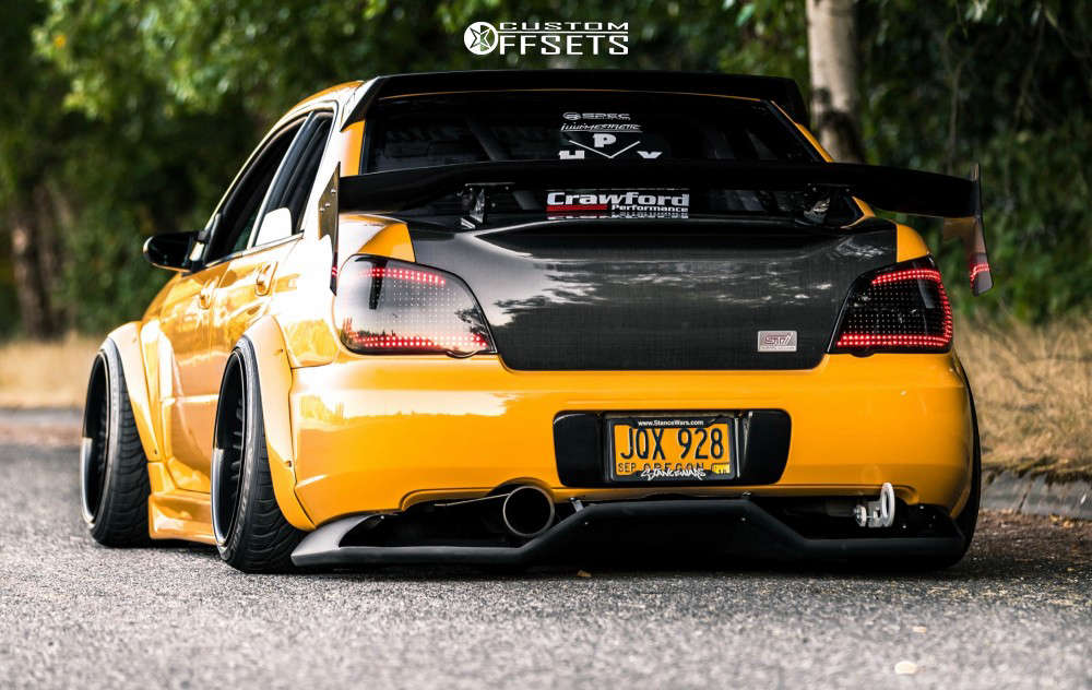 2003 Subaru WRX with 18x11.5 -30 Work Emotion Cr 2p and 265/35R18 ...