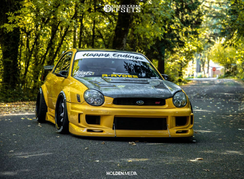 2003 Subaru WRX with 18x11.5 -30 Work Emotion Cr 2p and 265/35R18 ...