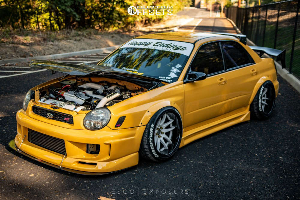2003 Subaru WRX with 18x11.5 -30 Work Emotion Cr 2p and 265/35R18 ...