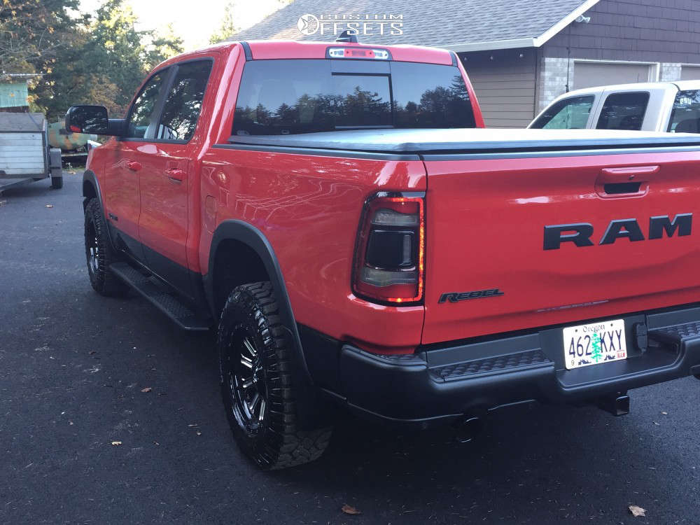 2019 Ram 1500 with 18x9 1 Fuel Hardline and 265/70R18 Goodyear Wrangler ...