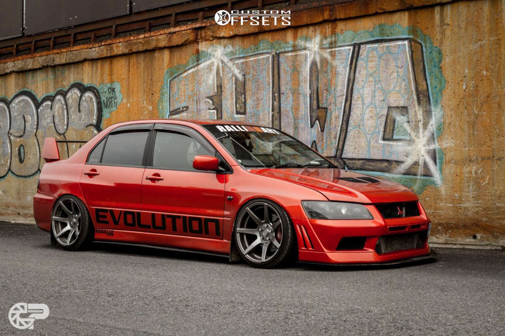 2001 Mitsubishi Lancer with 18x9.5 15 7Twenty Style 55 and 225/35R18 ...