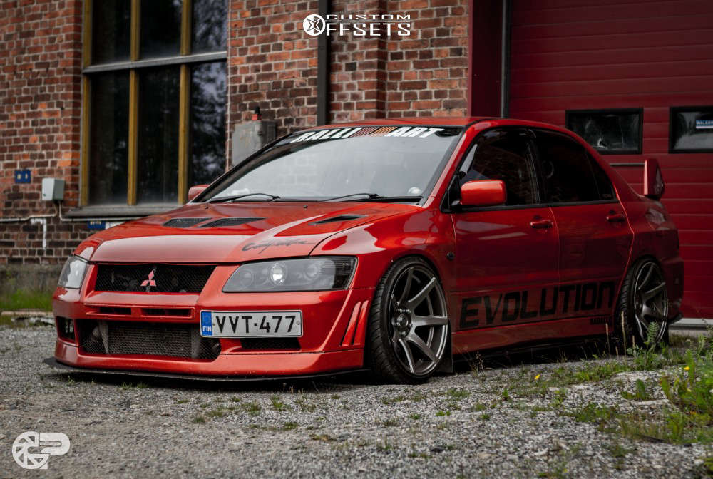 2001 Mitsubishi Lancer with 18x9.5 15 7Twenty Style 55 and 225/35R18 ...