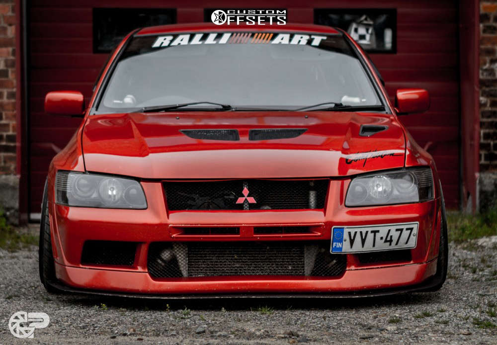 2001 Mitsubishi Lancer with 18x9.5 15 7Twenty Style 55 and 225/35R18 ...