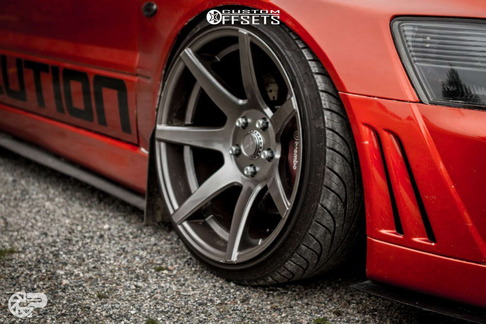 2001 Mitsubishi Lancer with 18x9.5 15 7Twenty Style 55 and 225/35R18 ...