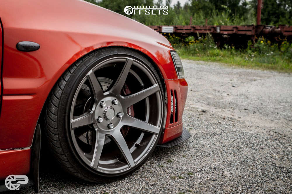 2001 Mitsubishi Lancer with 18x9.5 15 7Twenty Style 55 and 225/35R18 ...