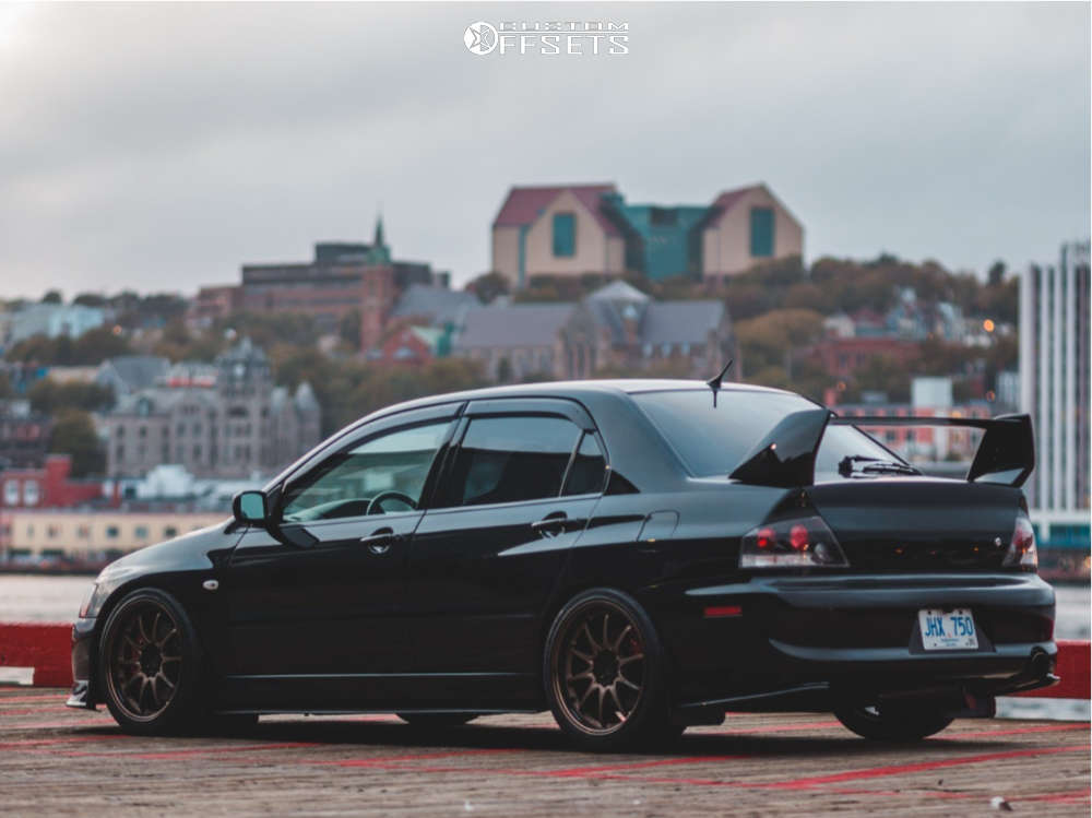 2006 Mitsubishi Lancer with 18x9.5 28 Volk Ce28n and 265/35R18 ...