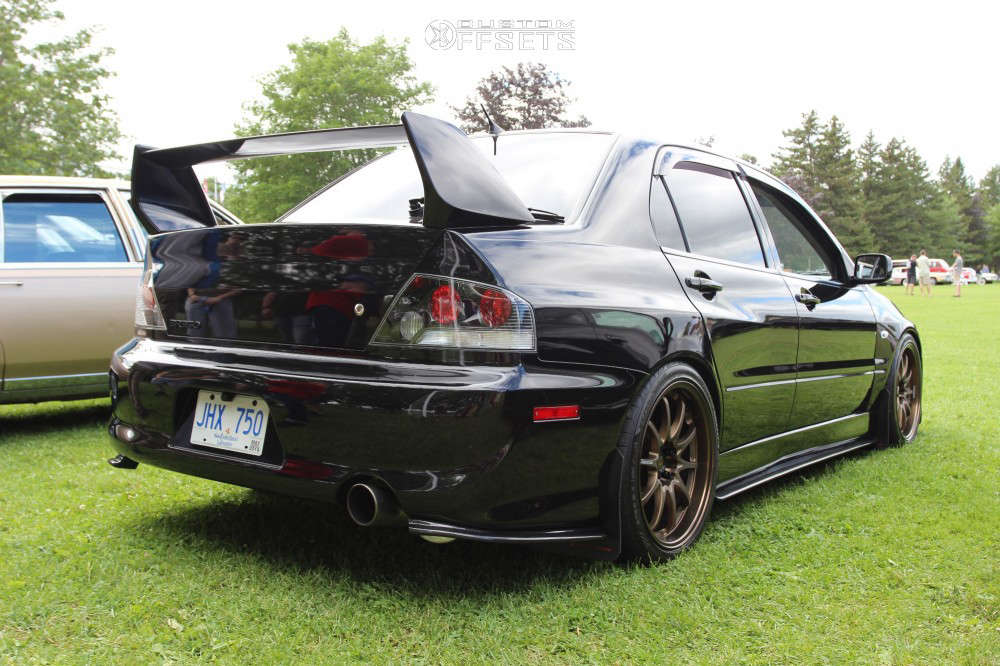 2006 Mitsubishi Lancer with 18x9.5 28 Volk Ce28n and 265/35R18 ...