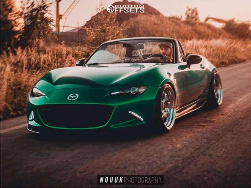 2015 Mazda MX-5 Miata with 18x9 38 Work Meister S1 3p and 205/35R18 ...
