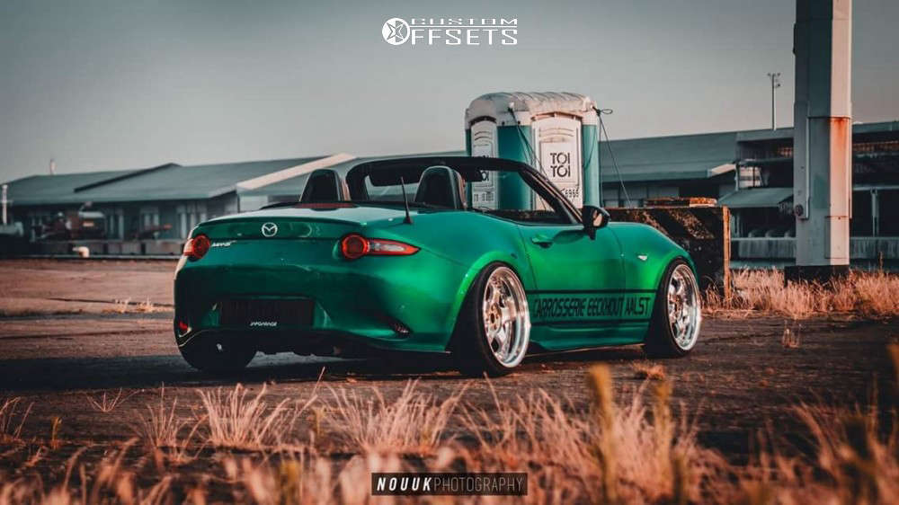 2015 Mazda MX-5 Miata with 18x9 38 Work Meister S1 3p and 205/35R18 ...