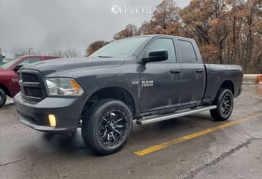 2018 Ram 1500 with 20x9 -12 Vision Bomb and 275/60R20 Goodyear Wrangler ...