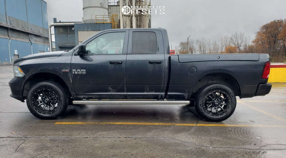 2018 Ram 1500 with 20x9 -12 Vision Bomb and 275/60R20 Goodyear Wrangler ...