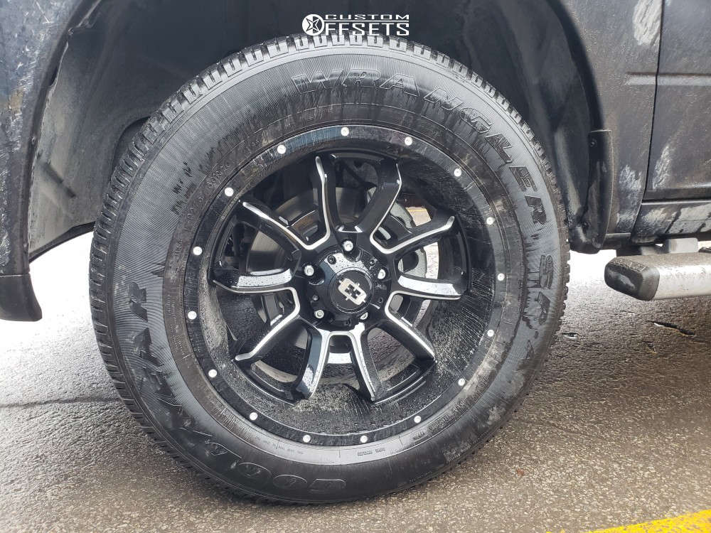2018 Ram 1500 with 20x9 -12 Vision Bomb and 275/60R20 Goodyear Wrangler ...