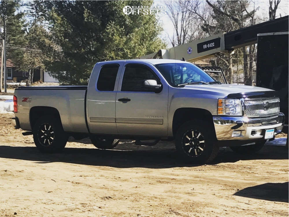 2012 Chevrolet Silverado 1500 with 18x9 18 Moto Metal Mo970 and 275 ...